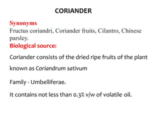 Coriandrum sativum new | PPTX