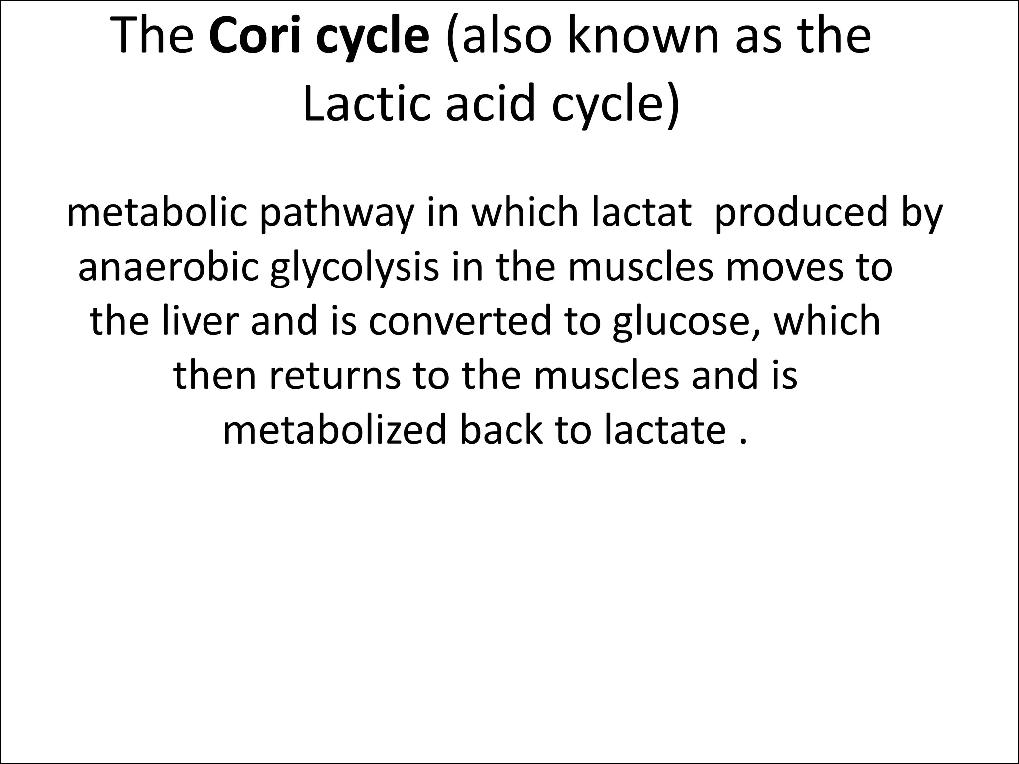 Cori cycle | PDF