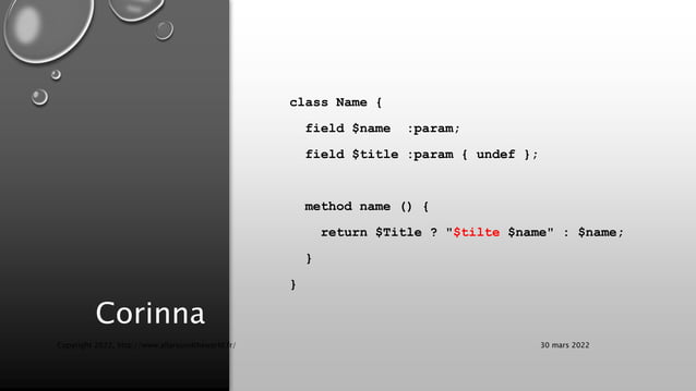 Corinna Status 2022.pptx | Programming Languages | Computing