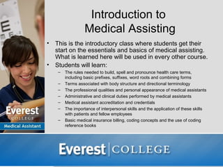What Does a Medical Assistant Need to Know? Part 1 | PPT