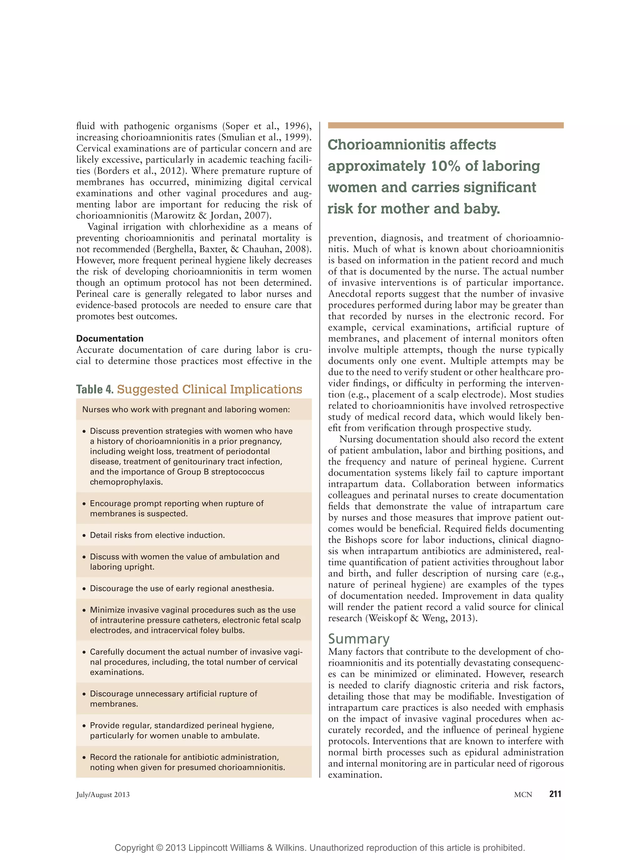 Corioamnionitis | PDF
