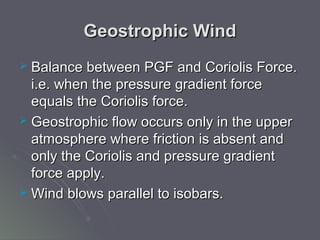 Coriolis force and winds of the atmosphere -Climatology Chapter | PPT