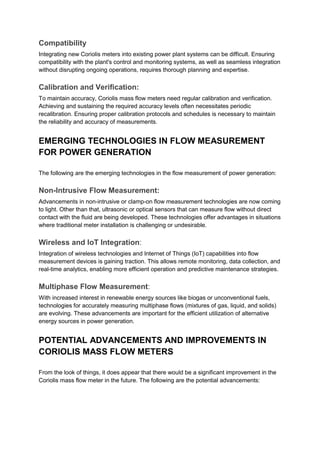 coriolis mass flow meter for Power Generation | DOCX