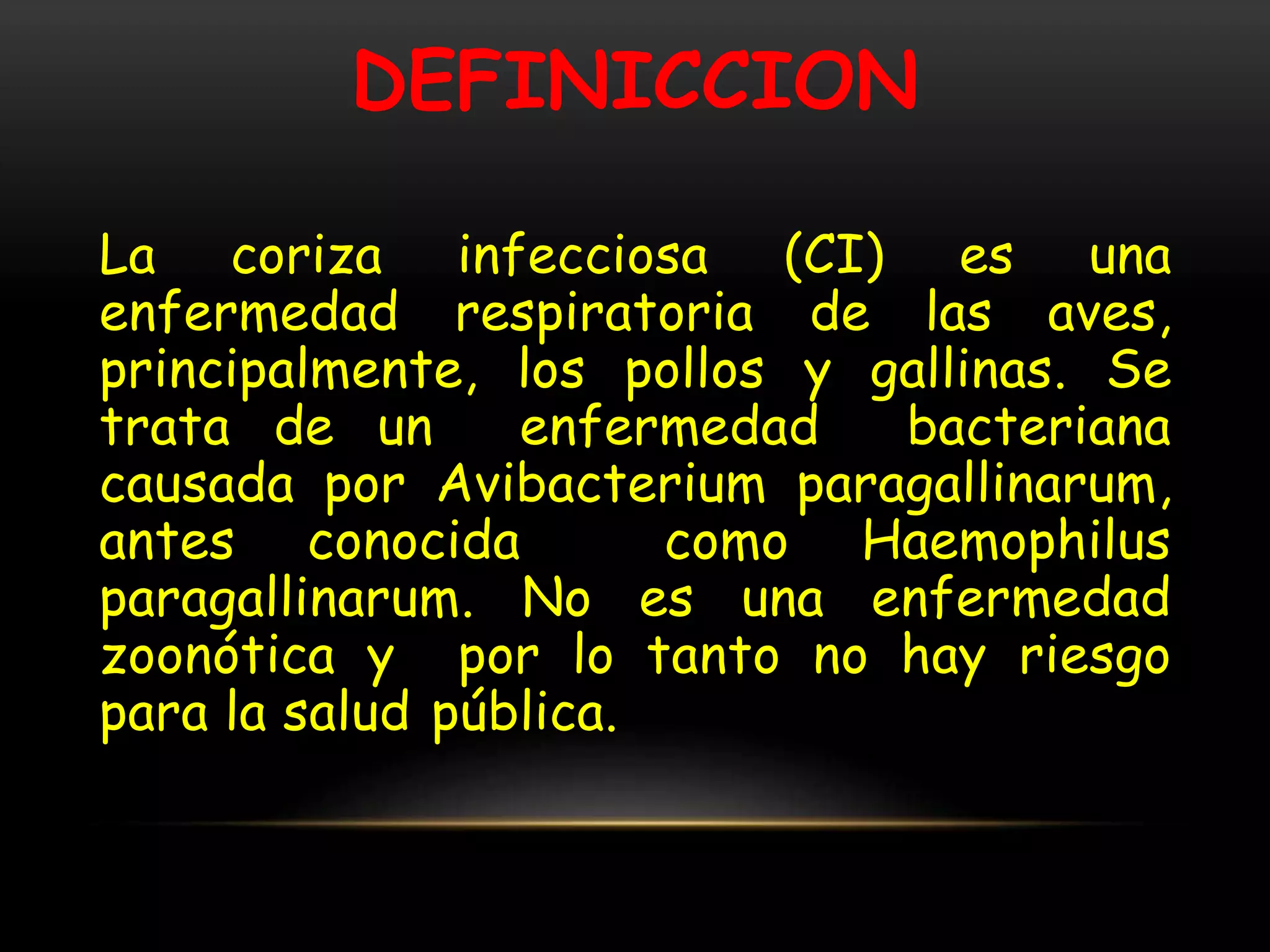 Coriza infecciosa sanson | PPTX