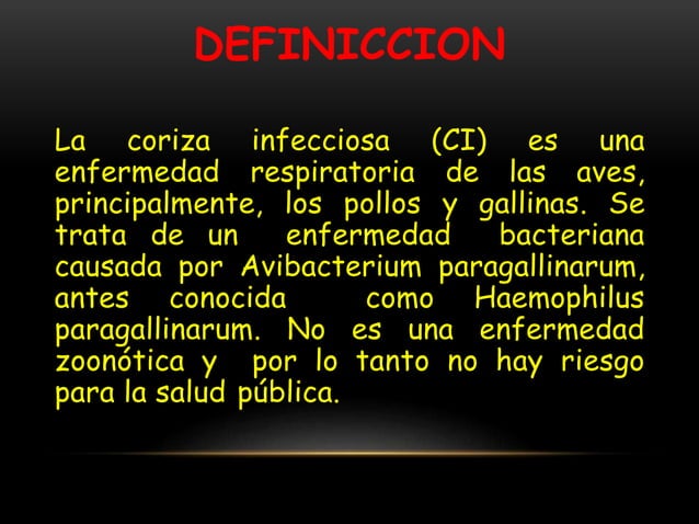 Coriza infecciosa sanson | PPT