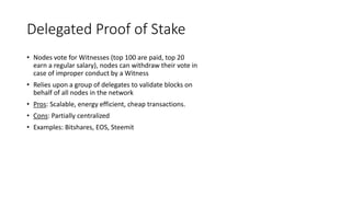 Overview of Blockchain Consensus Mechanisms | PPTX