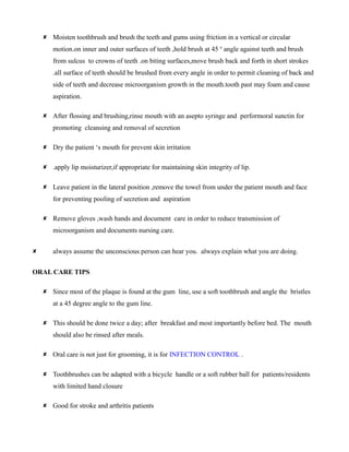 Patient hygiene | DOC | Oral care | Personal Care