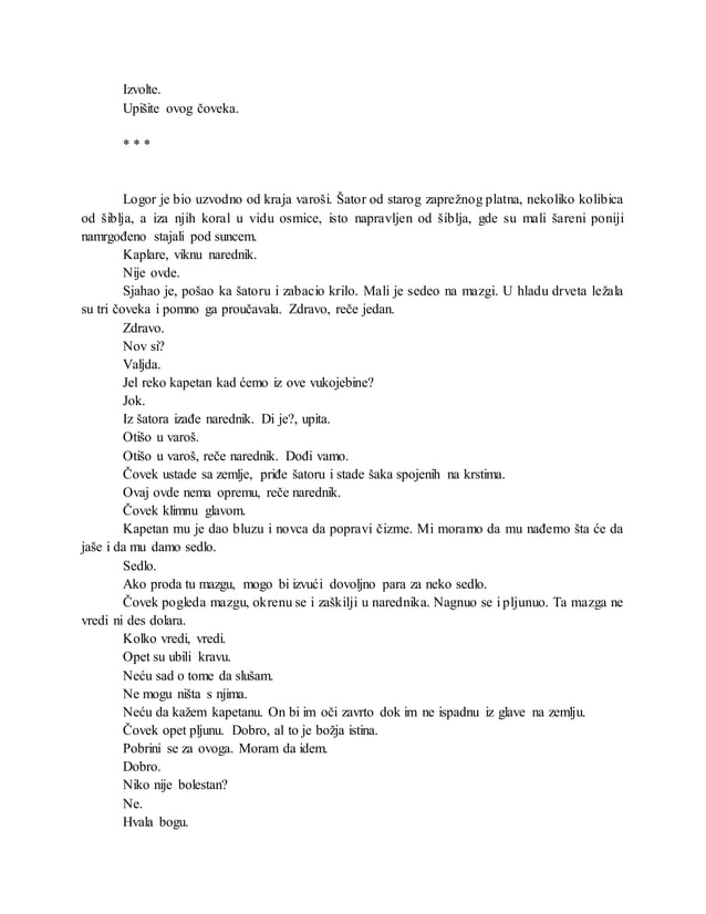 Cormac mc carthy krvavi meridijan | PDF