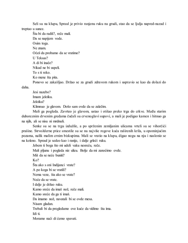 Cormac mc carthy krvavi meridijan | PDF