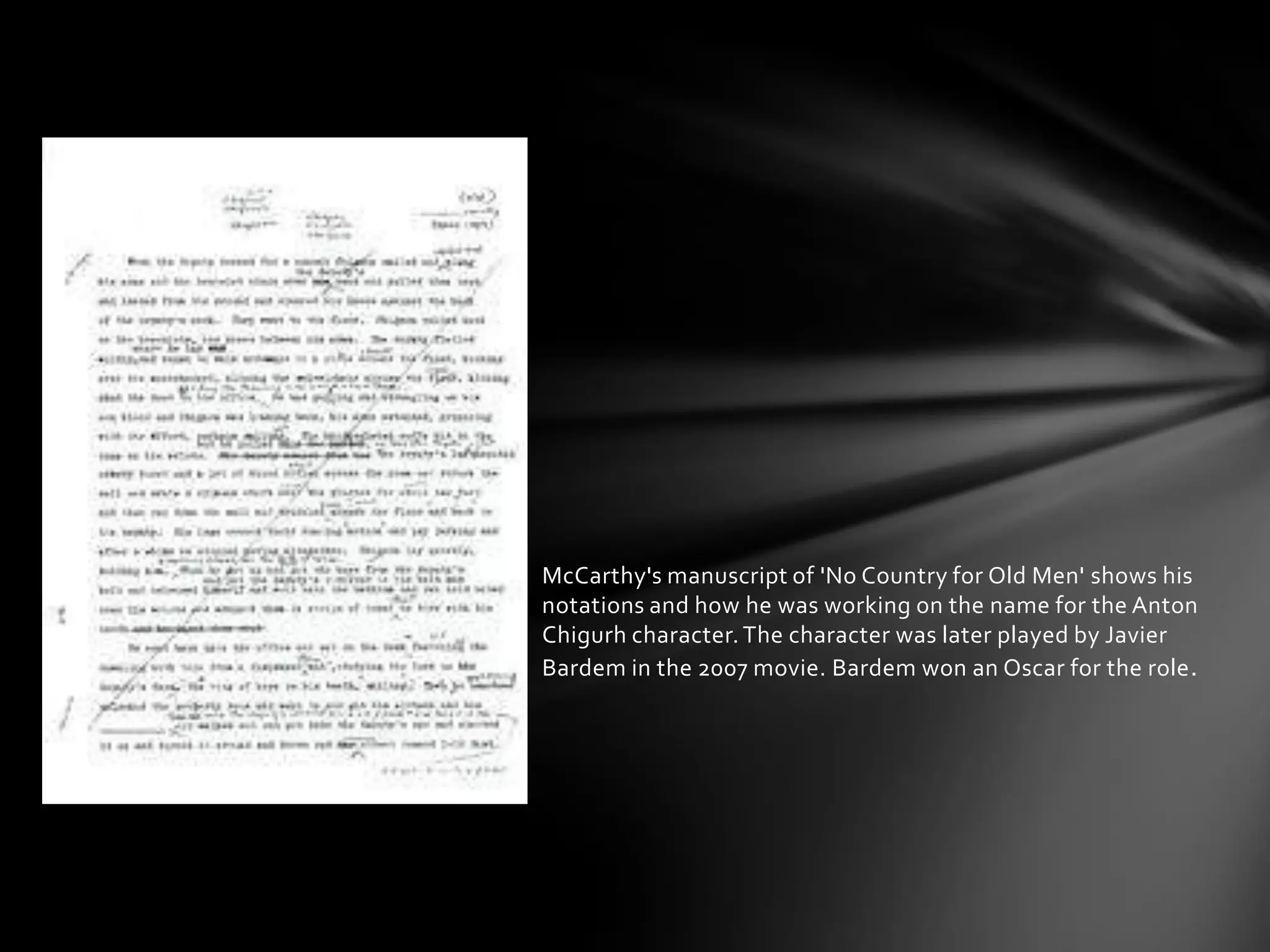 Cormac Mccarthy author presentation | PPTX