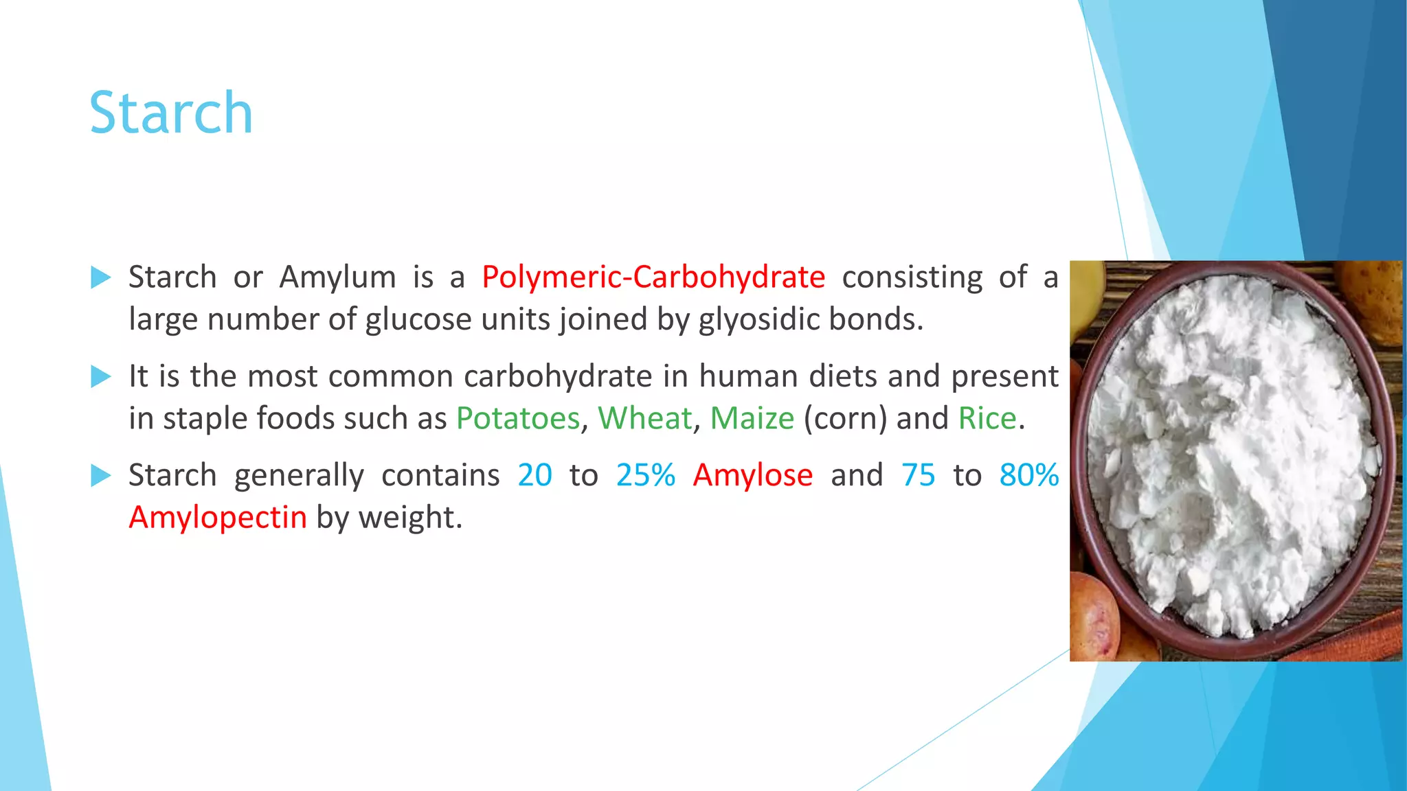 Starch manufacturing from Corn and Industrial Application | PPTX