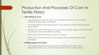 Corn and Aromatic Polyester fibers | PPTX