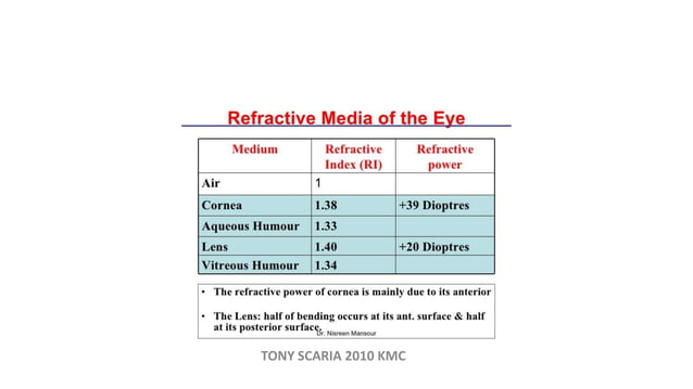 Cornea REVISION NOTES | PPT
