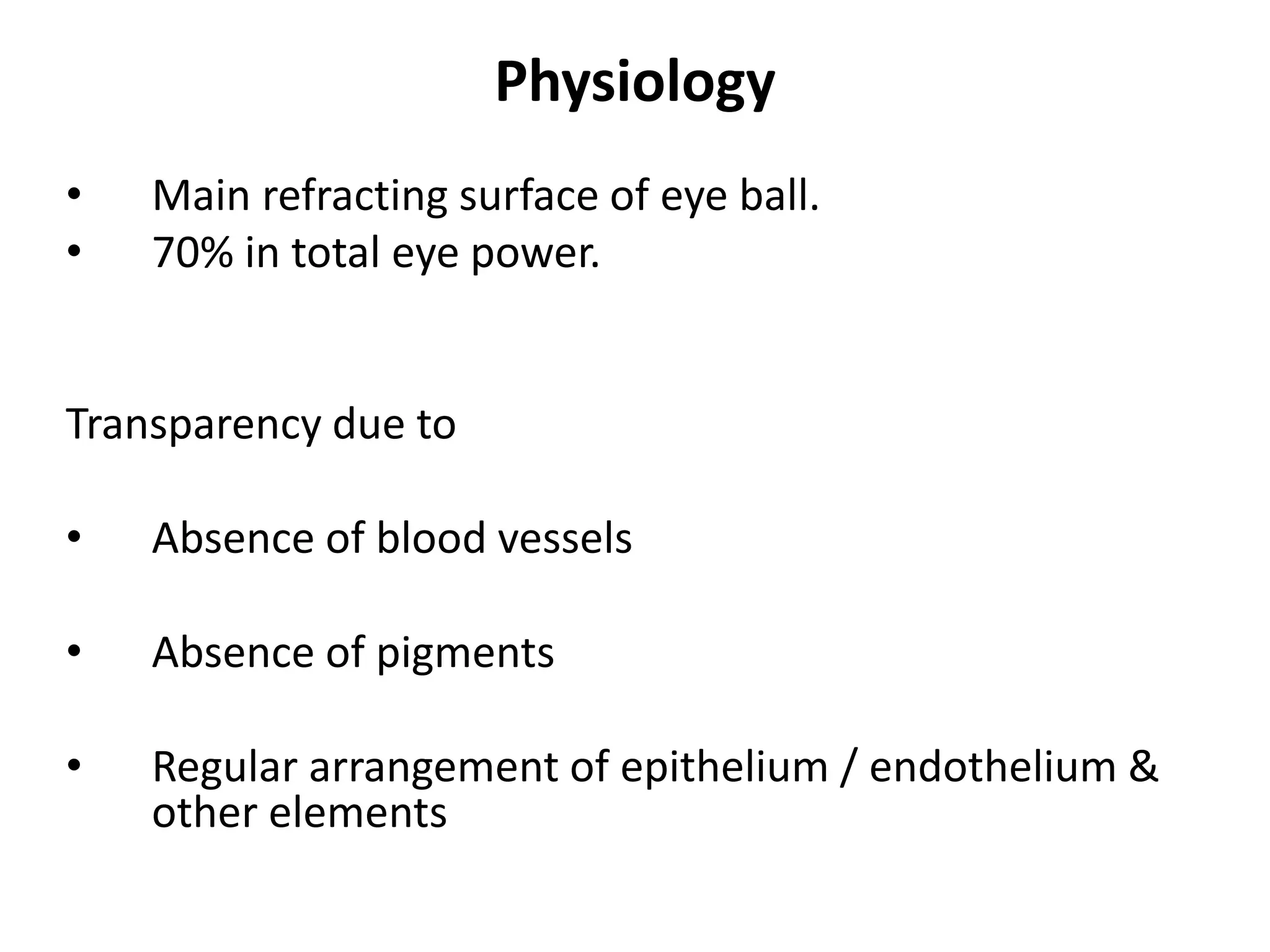 CORNEA.anatomy of cornea .ophthalmology lecture | PPT