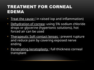 Anatomy and physiology of cornea + corneal edema and corneal blindness ...