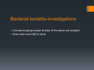 Cornea: Bacterial Keratitis | PPT