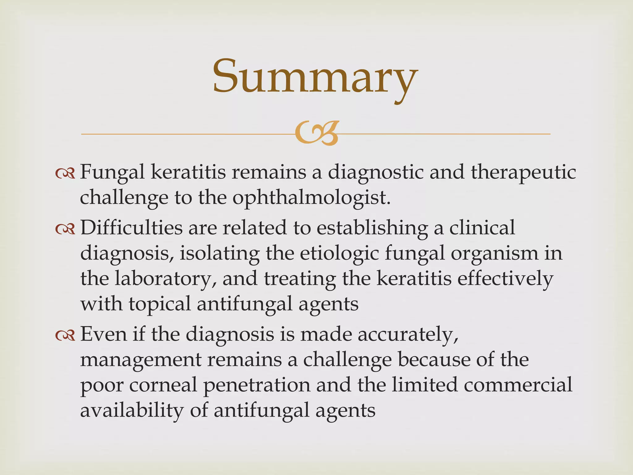 Cornea : Fungal Keratitis | PPT