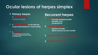 cornea 3 Viral keratitis fourth year MBBS eye lecture | PPTX