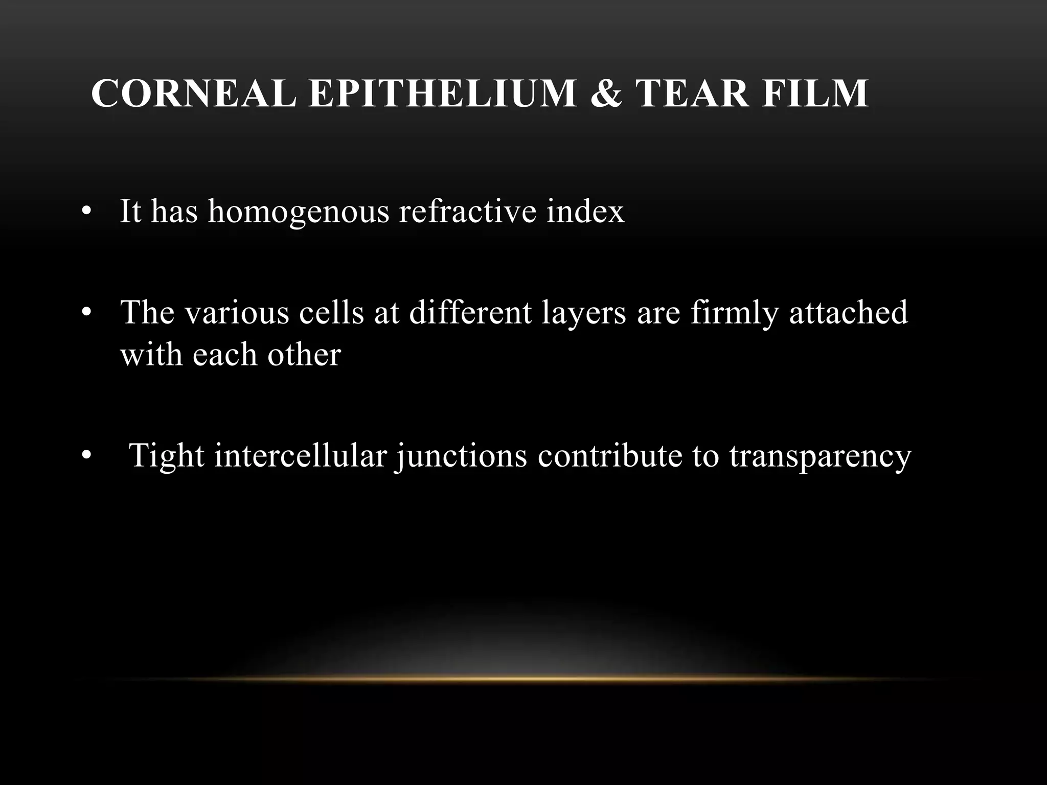 Corneal anatomy and physiology 2 | PPTX