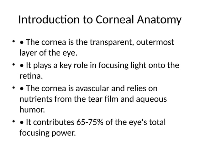 Corneal_Anatomy_Presentation.pptx....... | PPT