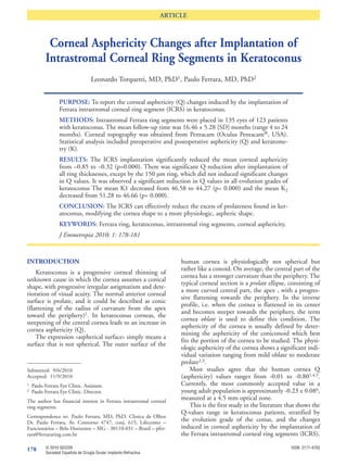 Asphericity changes after Ferrara Ring | PDF