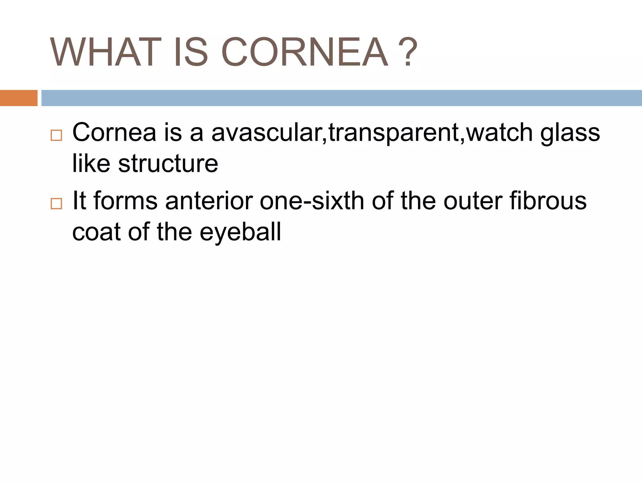 Corneal curvature and thickness | PPTX