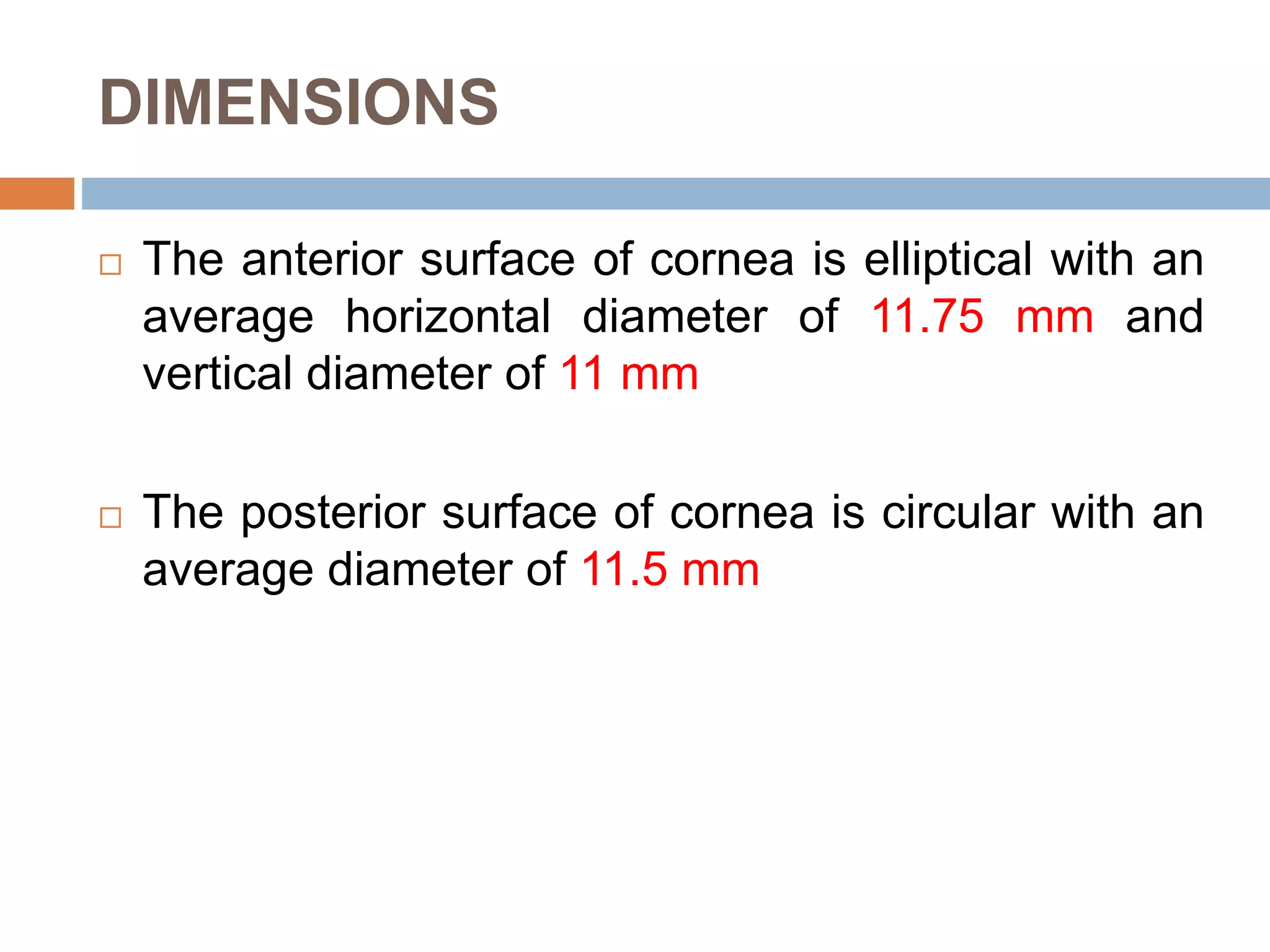 Corneal curvature and thickness | PPTX