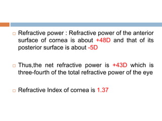 Corneal curvature and thickness | PPTX
