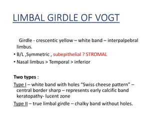 Limbal Girdle Of Vogt