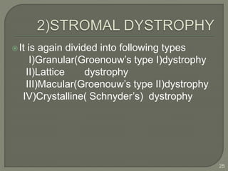 CORNEAL DEGENERATION AND DYSTROPHIES.pptx