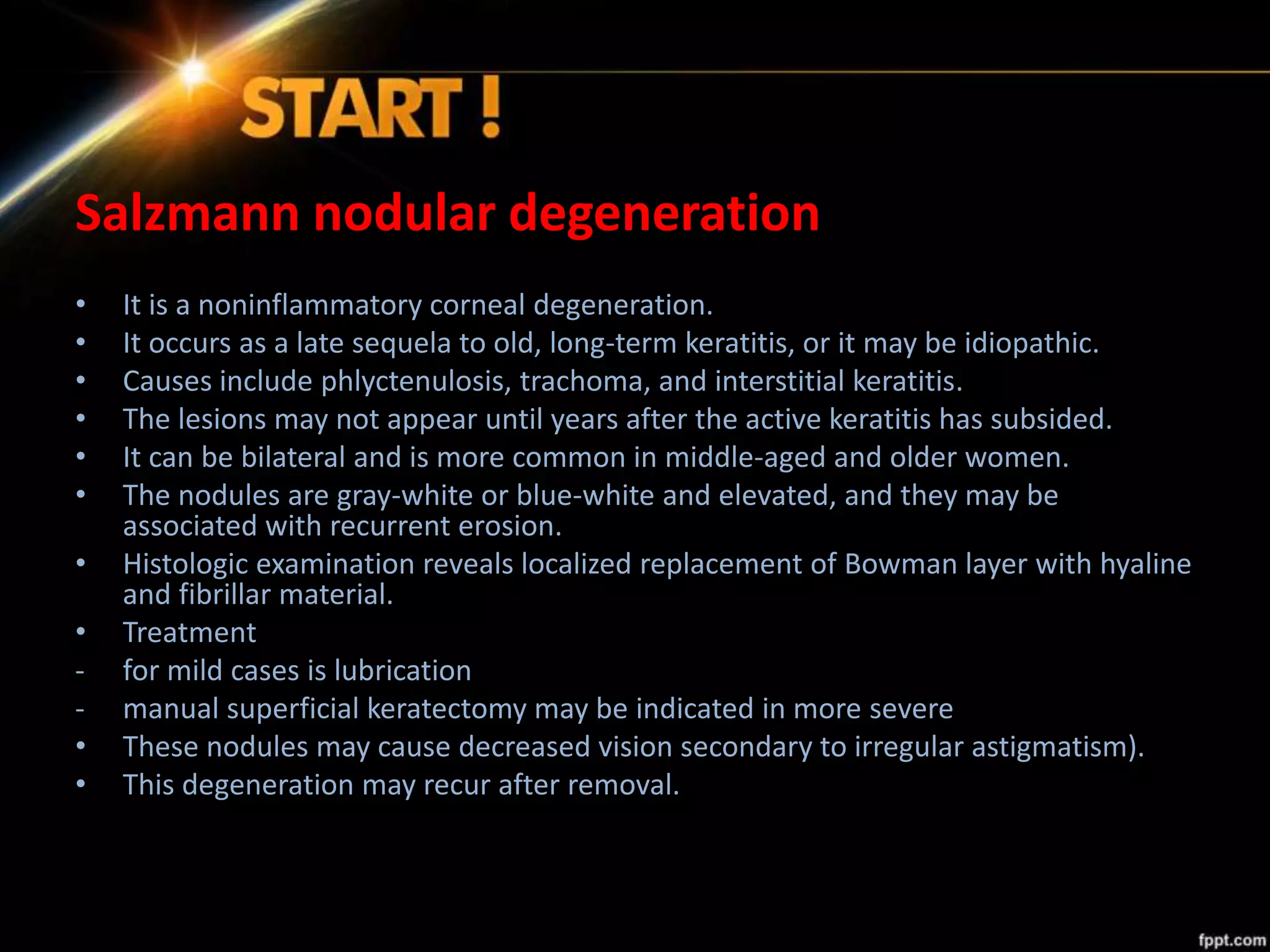 Corneal degeneration & depos | PPTX