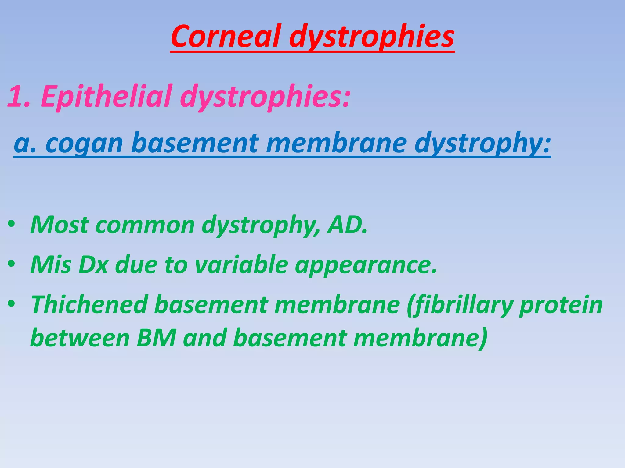 Corneal degeneration dystrophies | PPTX