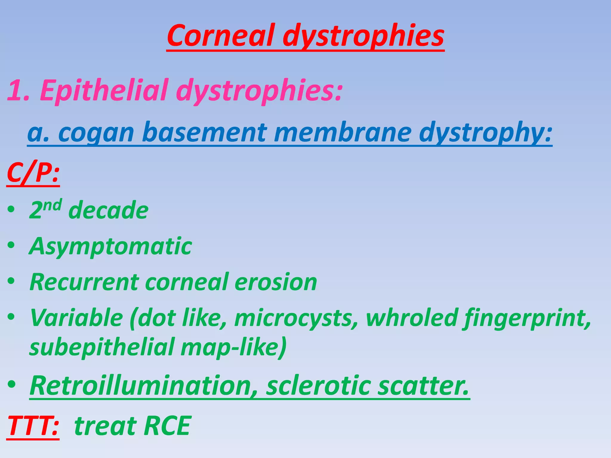 Corneal degeneration dystrophies | PPTX