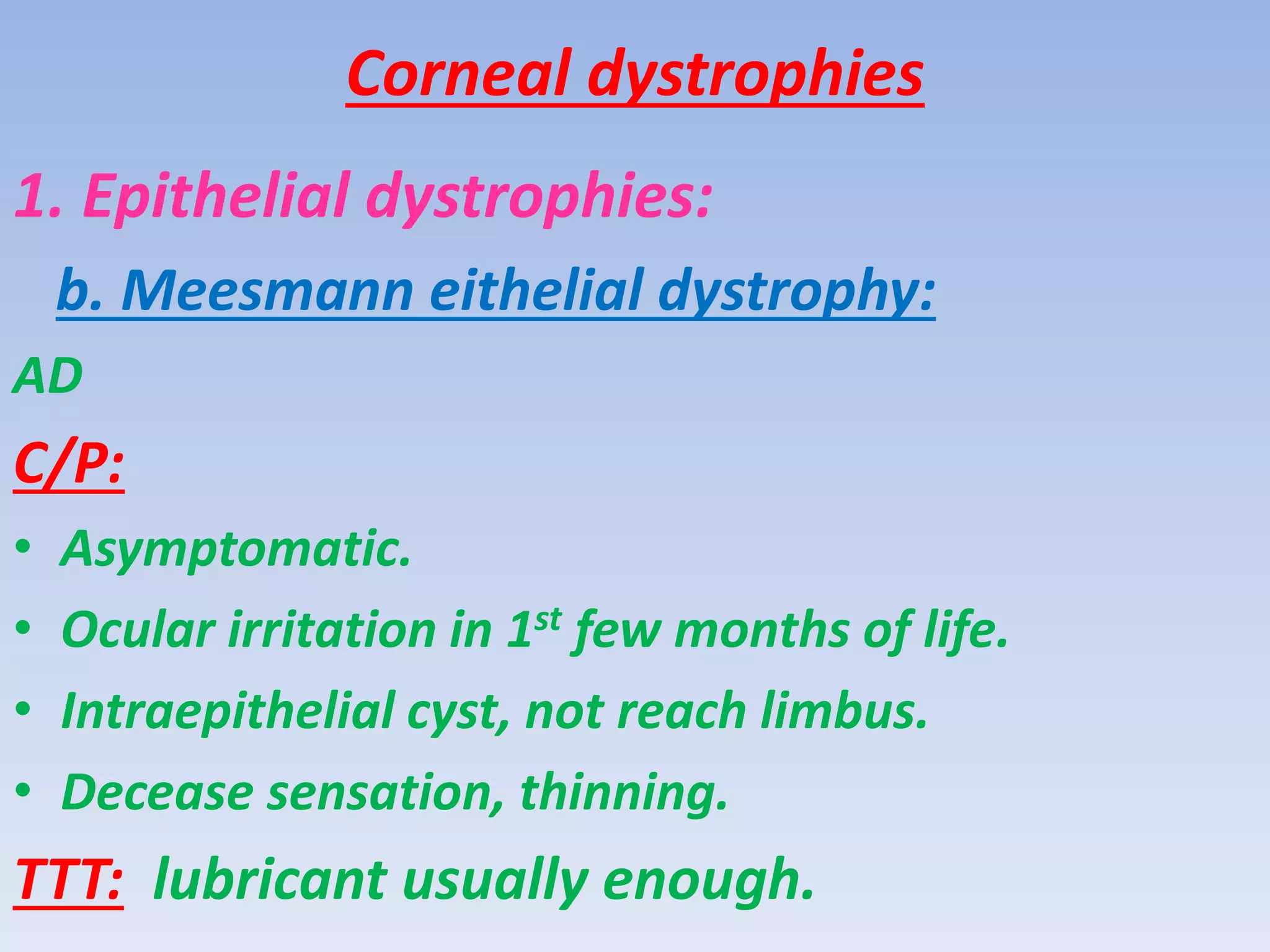 Corneal degeneration dystrophies | PPTX