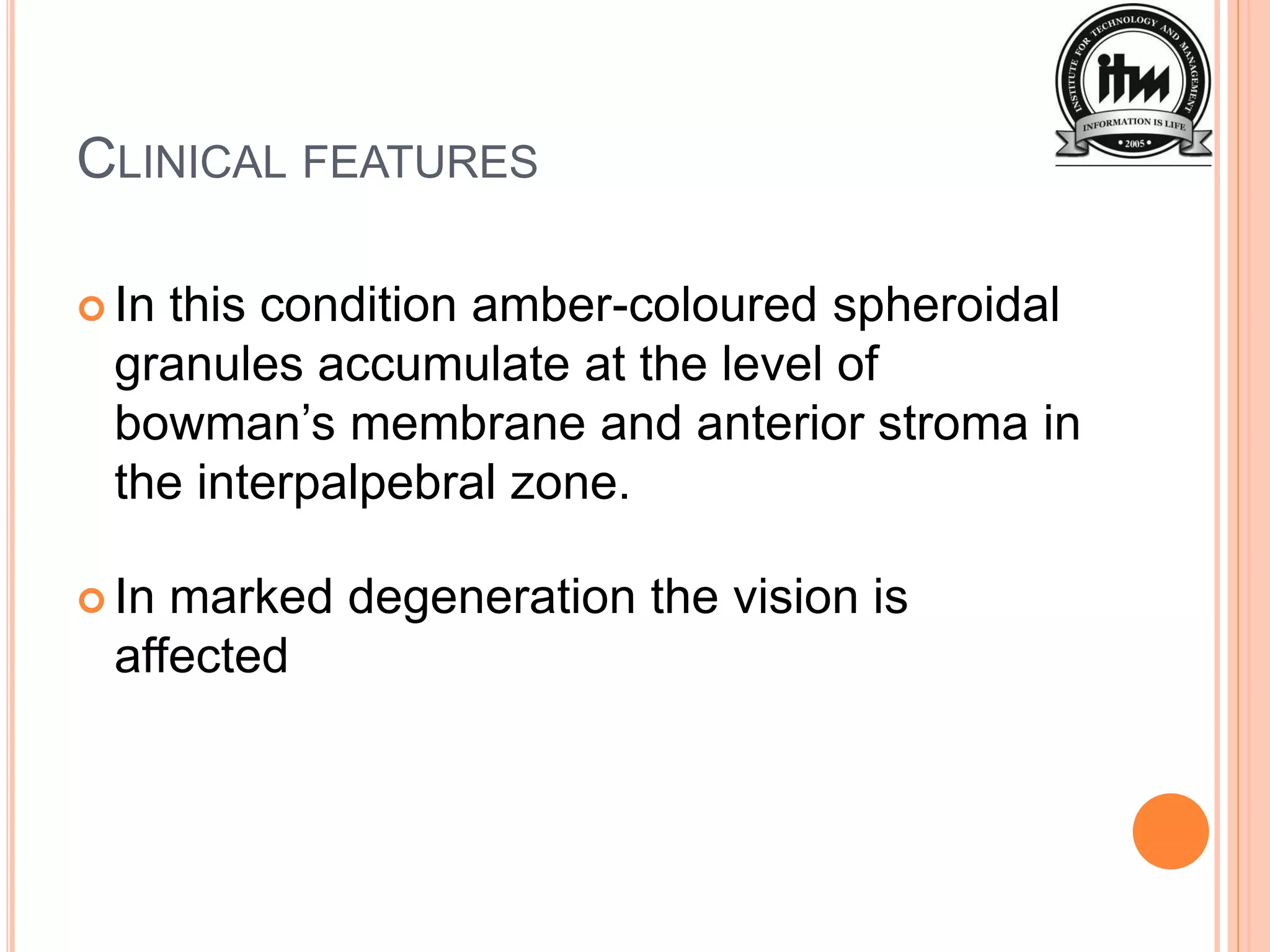 Corneal degeneration ppt | PPTX