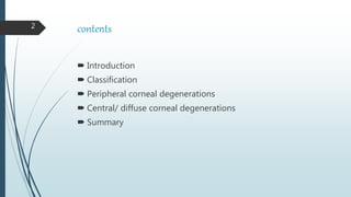 Corneal degeneration | PPTX