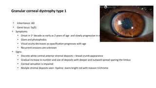corneal dystrophy pathogenesis and types | PPTX