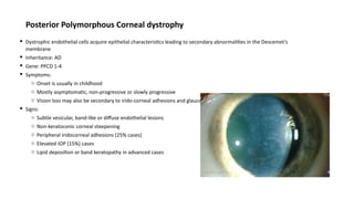 corneal dystrophy pathogenesis and types | PPTX