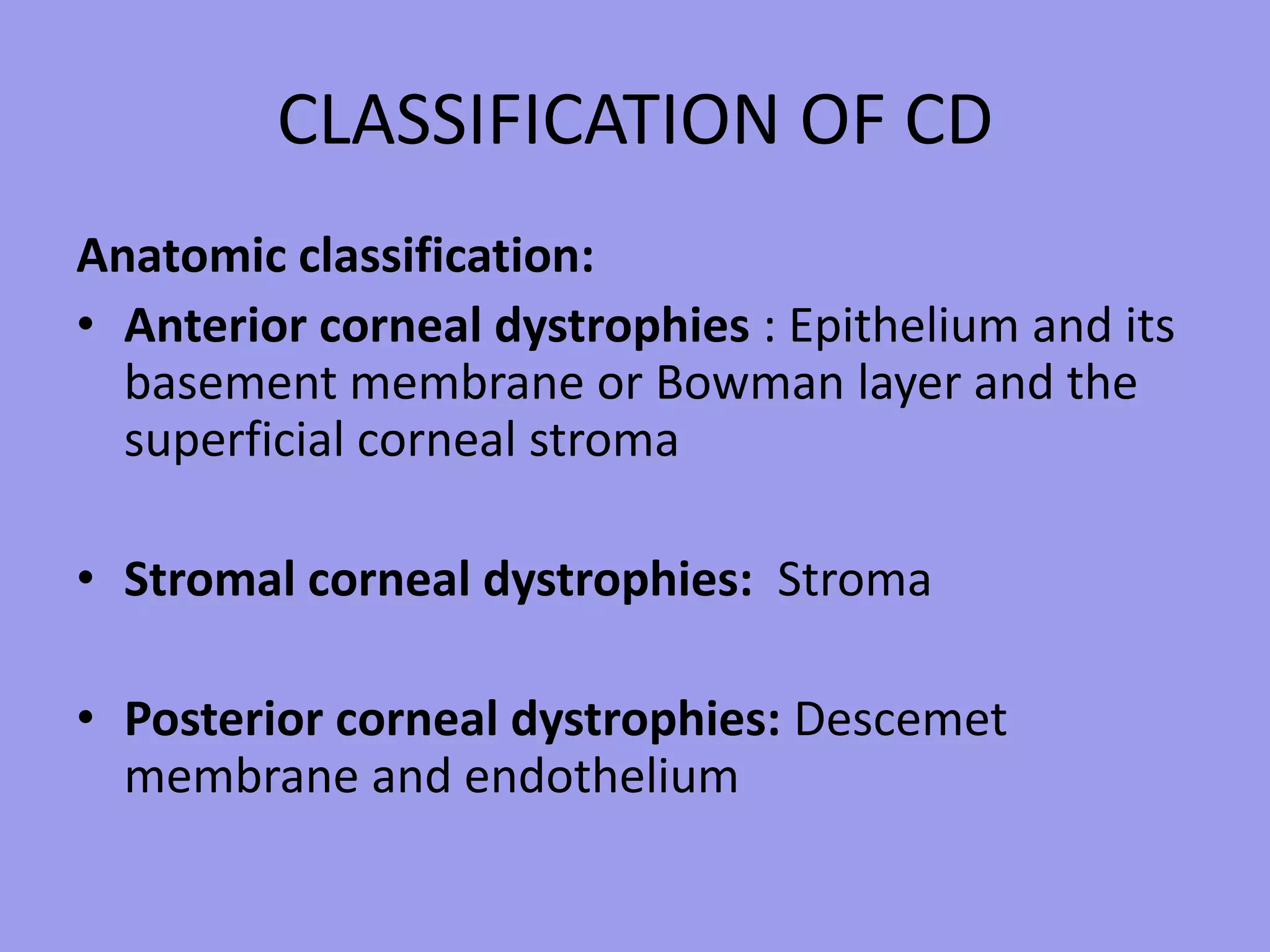 Corneal dystrophies | PPTX