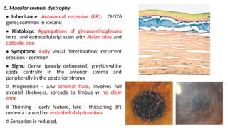 CORNEAL DYSTROPHIES AND DEGENERATIONS w IC3D classification.pptx
