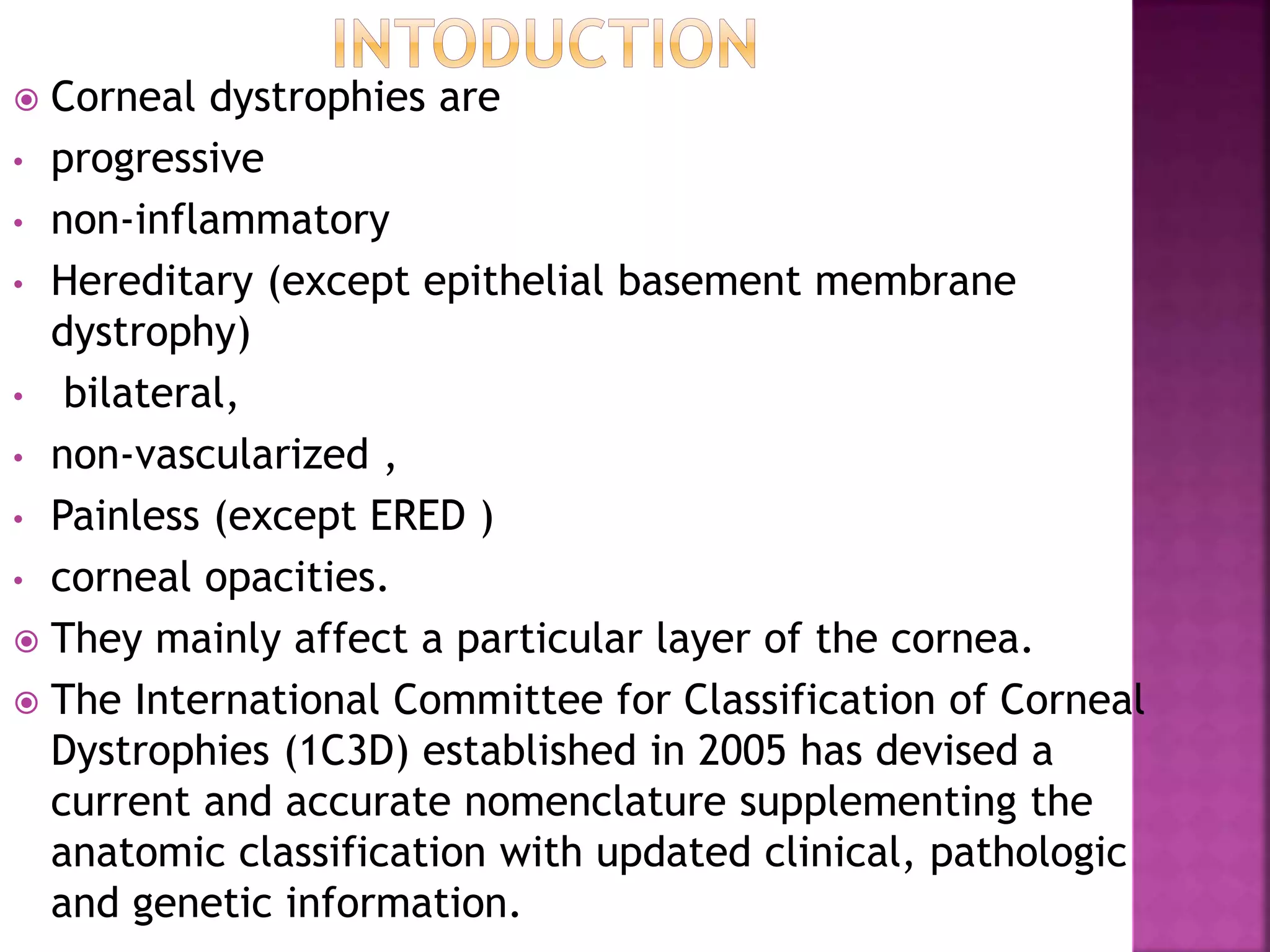 Corneal dystrophies | PPTX