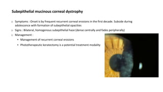 Corneal Dystrophy | PPTX