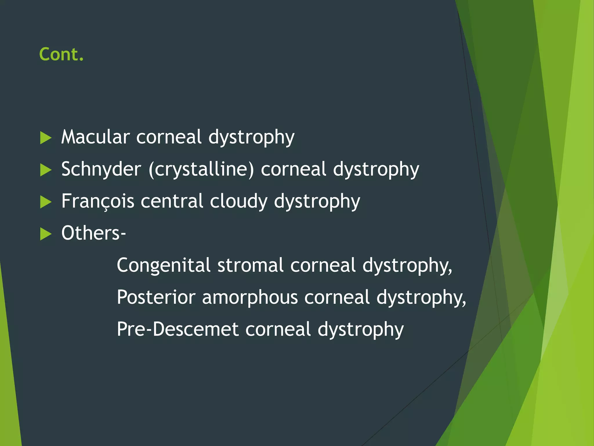 Corneal dystrophy by_dr.adnan | PPTX