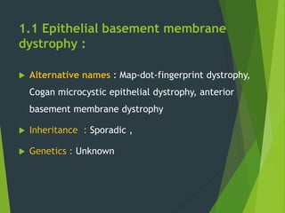 Corneal dystrophy by_dr.adnan | PPTX