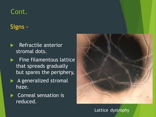 Corneal dystrophy by_dr.adnan | PPT