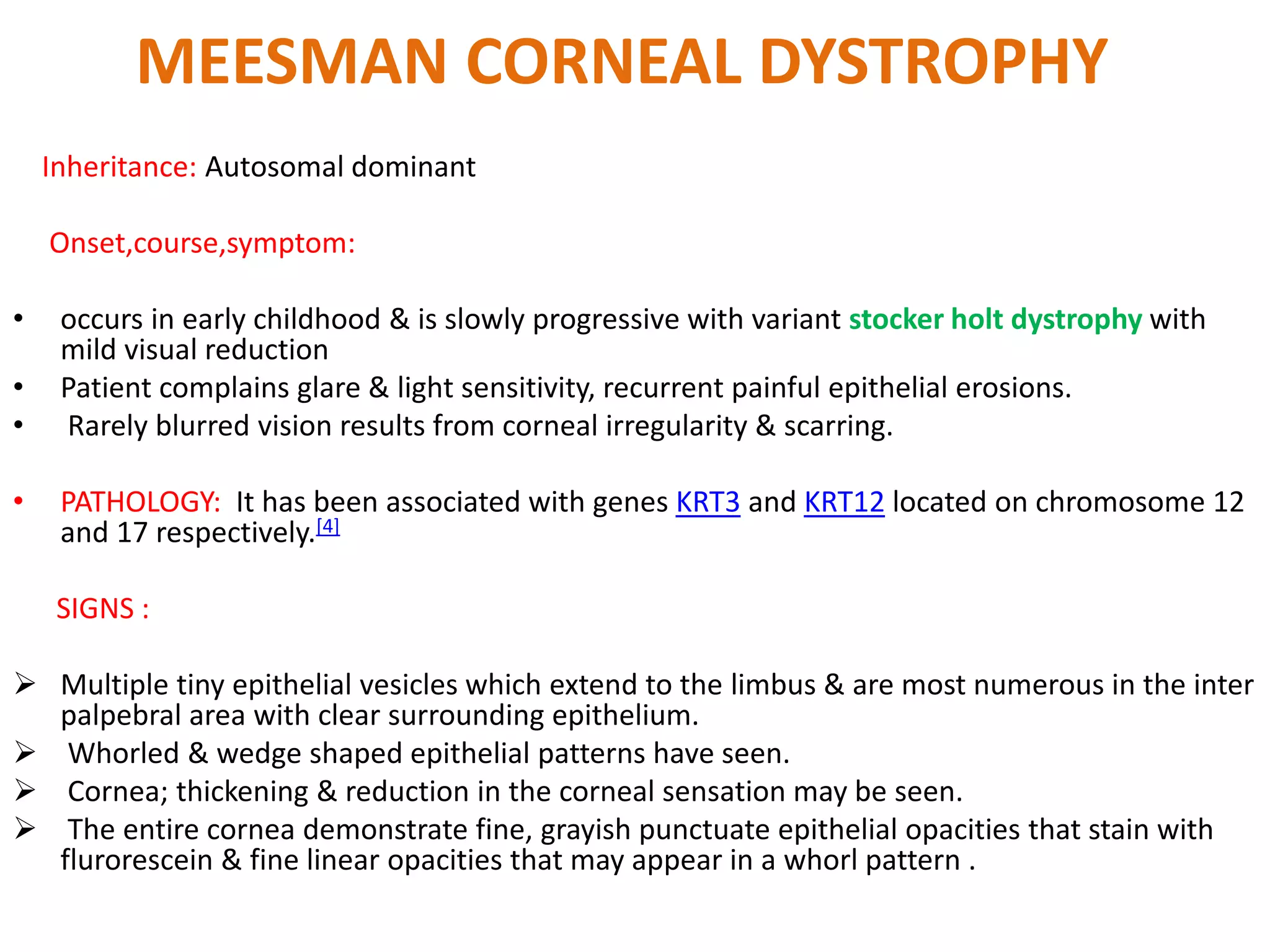 Corneal dystrophy and degeneration | PPTX