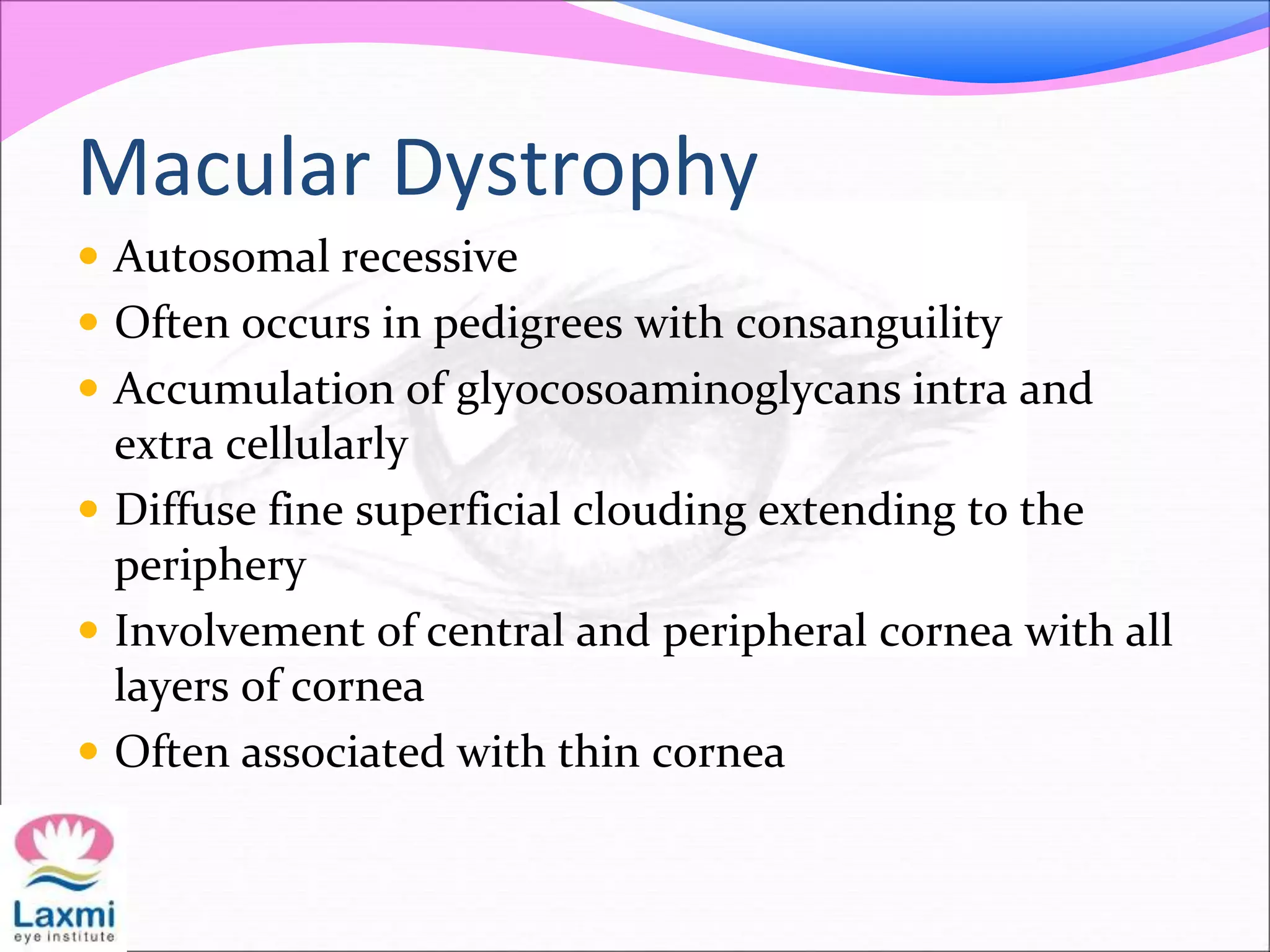 Corneal dystrophy | PPTX