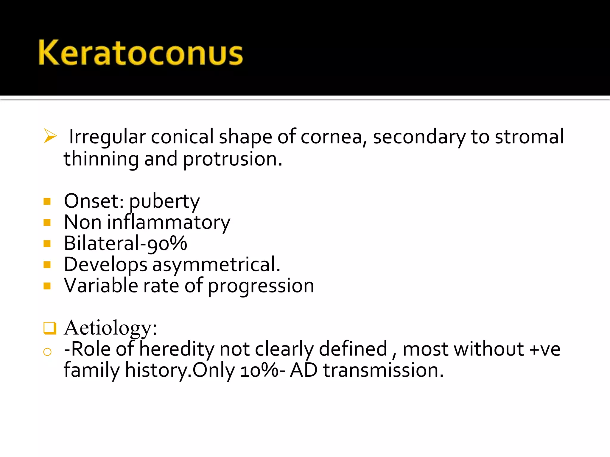 Corneal Ectasias | PPTX