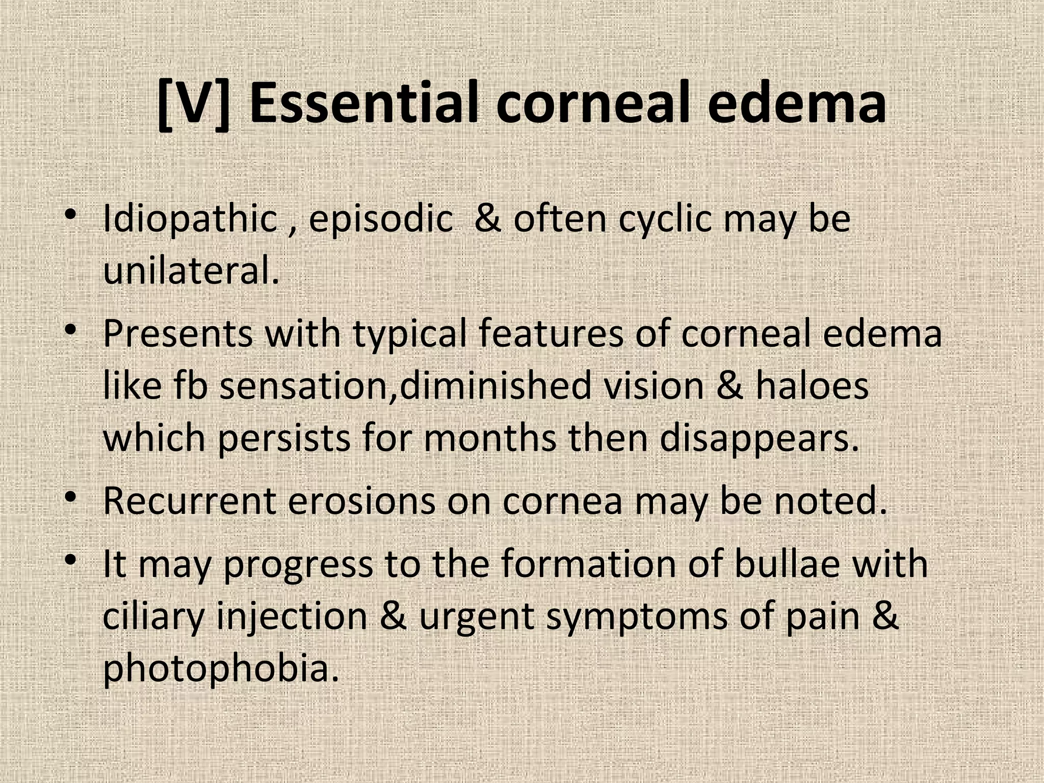 Corneal edema | PPT