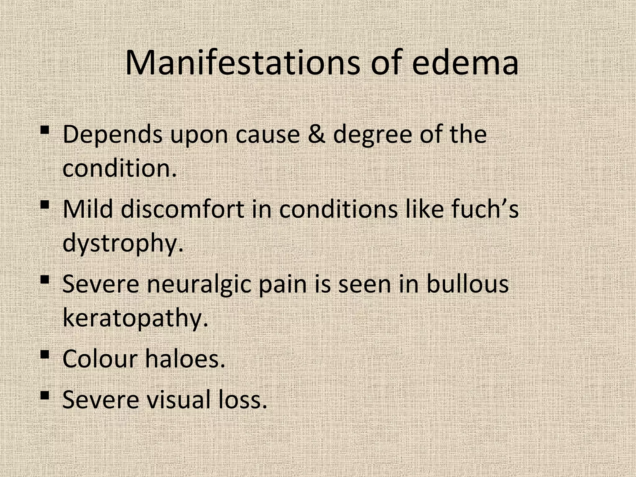 Corneal edema | PPT